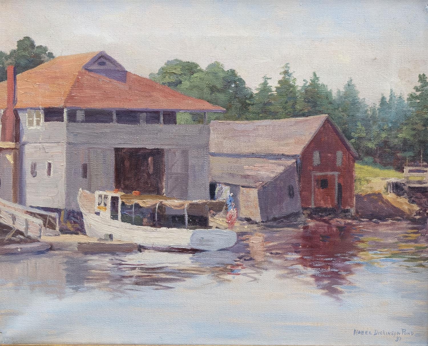 Mabel Dickinson Pond | Boathouse (1937) | MutualArt