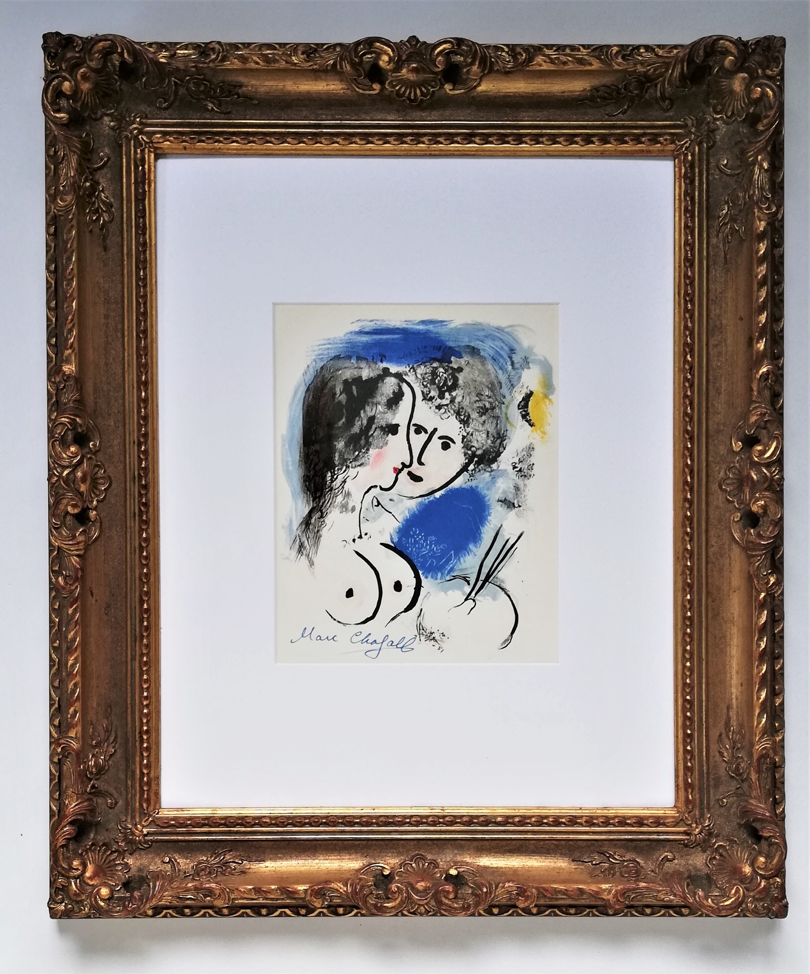 Marc Chagall | Le peintre à la palette (1952) | MutualArt