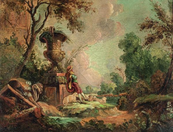 François Boucher | PASTORALE OU LE JEUNE BERGER DANS UN PAYSAGE | MutualArt
