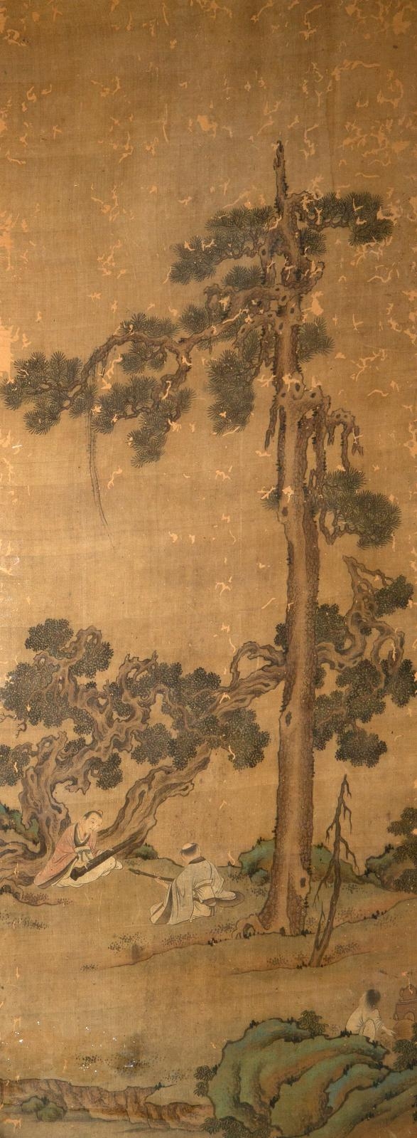 Tang Yin | Le concert ou Sages taoïstes jouant du Qin (psaltérion ...