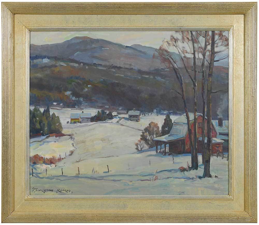 Stapleton Kearns | The Red Barn in Winter (1993) | MutualArt