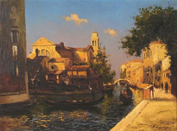 Albert Ferdinand‏ Duprat | Canal à Venise | MutualArt