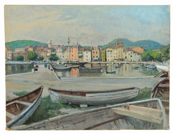 Alexandre Nikolaïevitch Benois | Le port & le village de Cassis (1929 ...