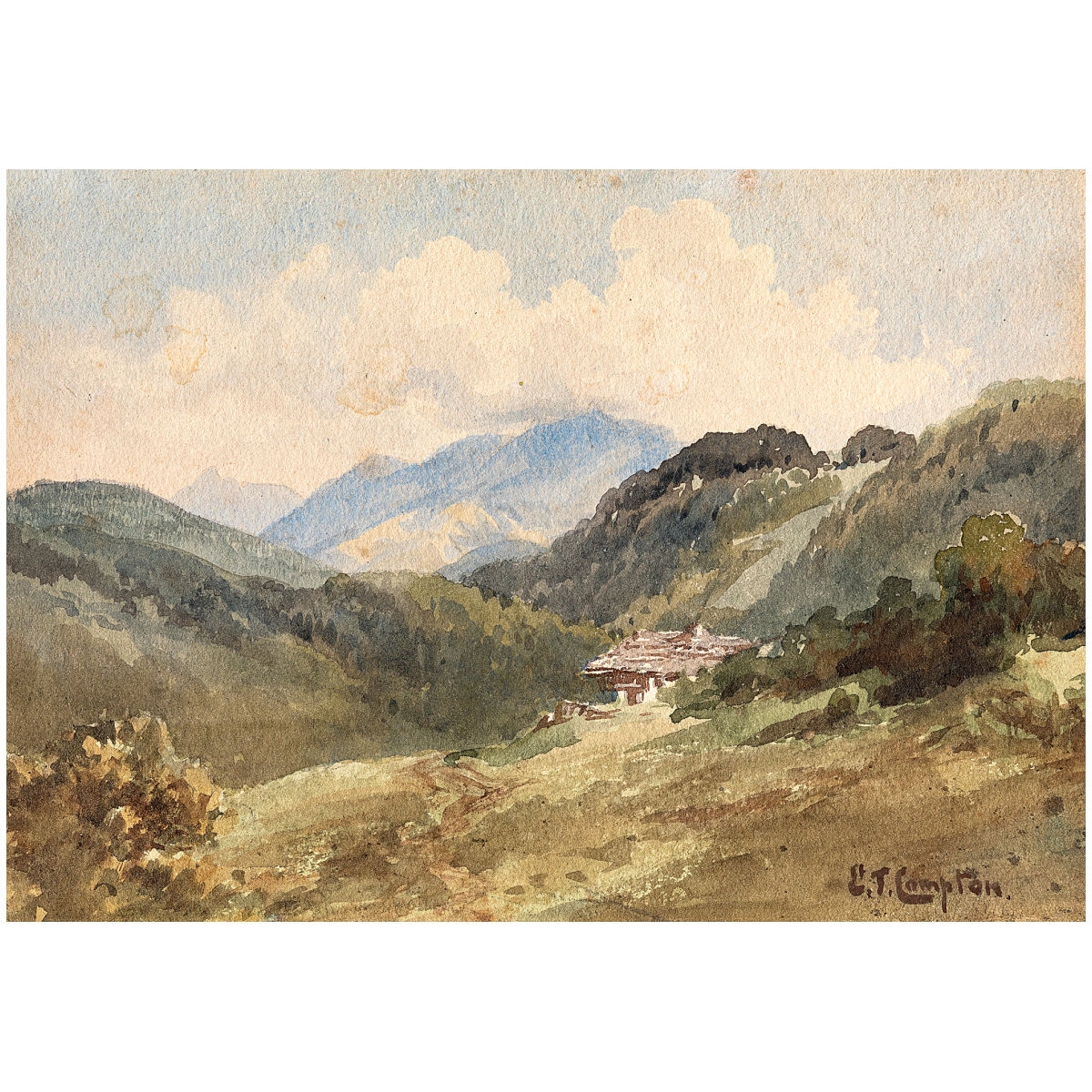 Edward Theodore Compton | Chalet in the mountains | MutualArt