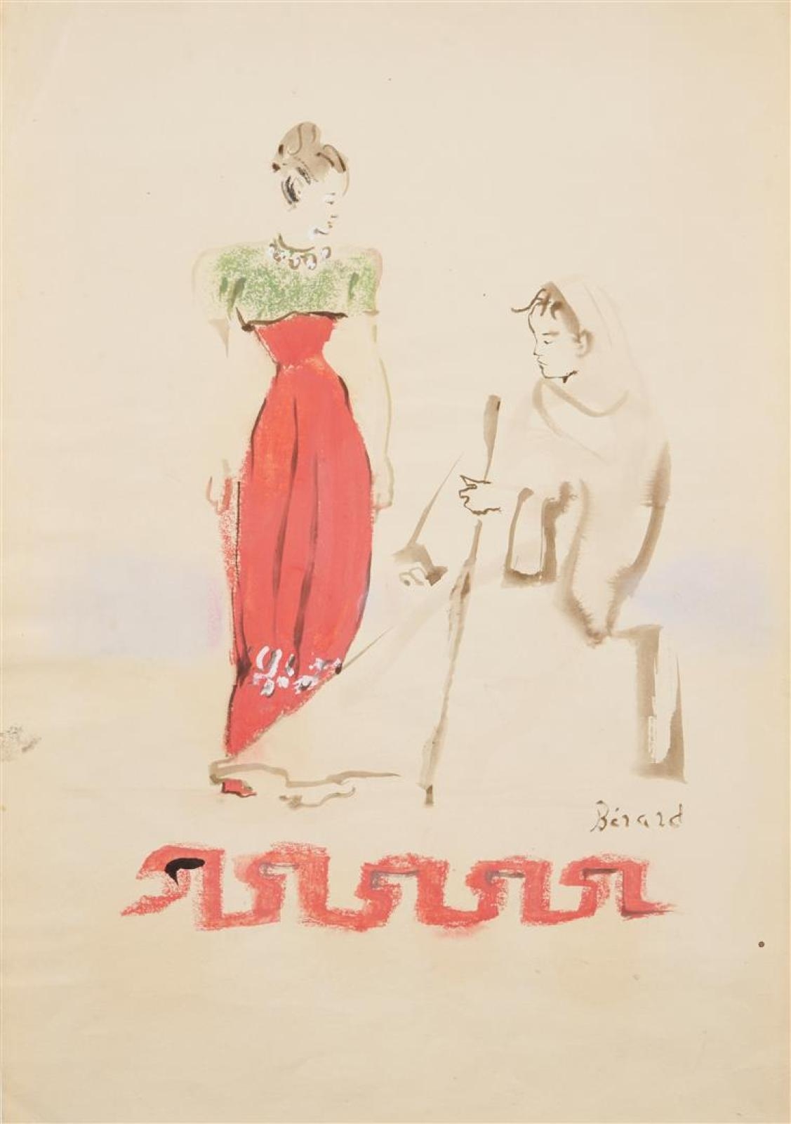 Christian Bérard | Modèles aux robes orientales | MutualArt