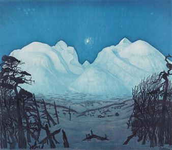 Harald Sohlberg | Winternight Rondane | MutualArt