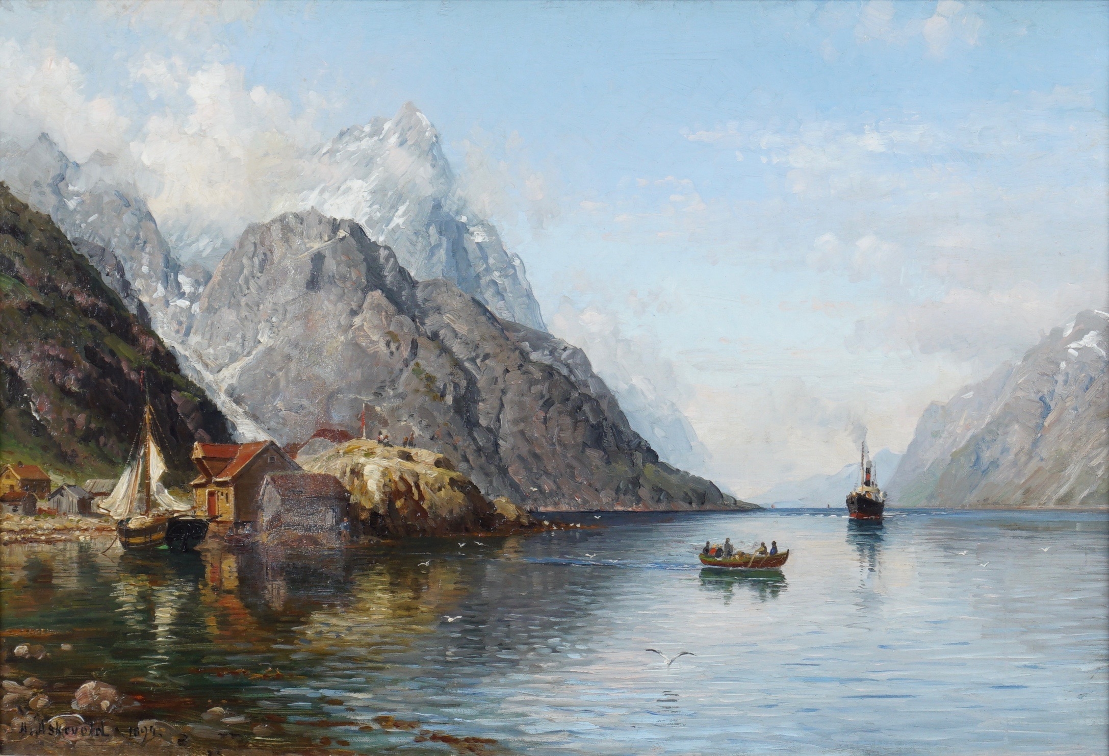 Anders Askevold | Fjordlandskap (1894) | MutualArt