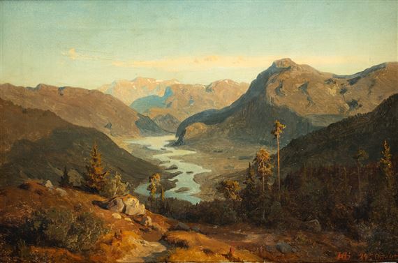 Hans Gude | Fra Hallingdalen (1845) | MutualArt
