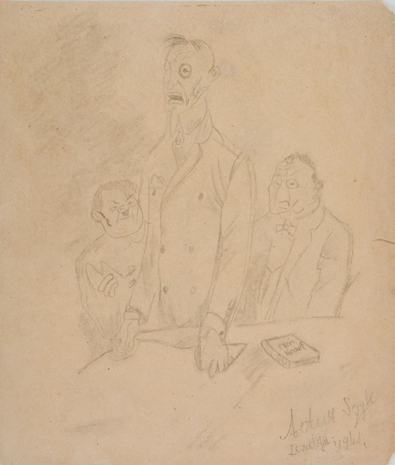 Arthur Szyk | Hitler and Tojo, World War II cartoon (1944) | MutualArt