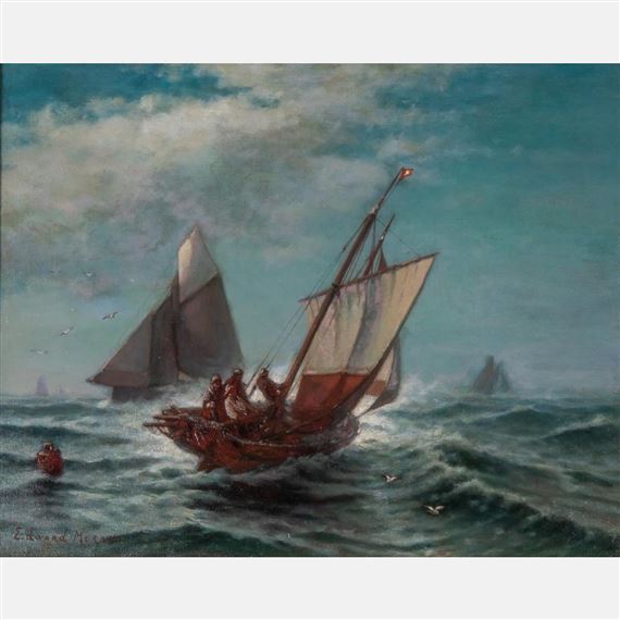 Edward Moran | Ships at Sea | MutualArt