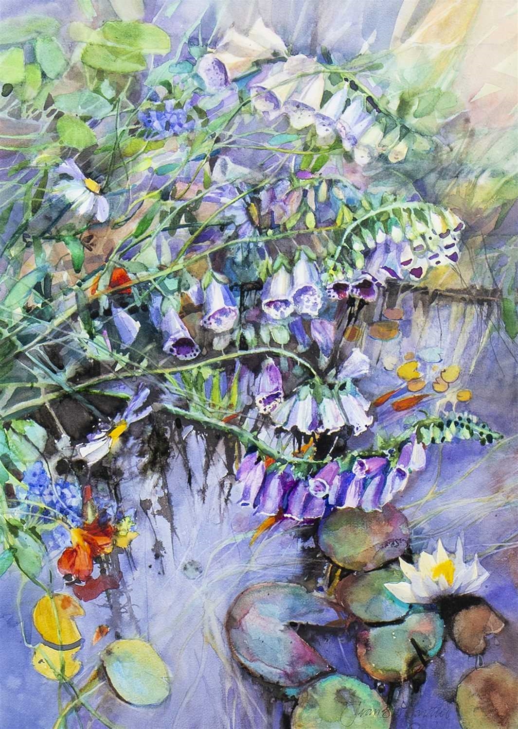 Jean B. Martin | FOXGLOVES AND WATERLILIES | MutualArt