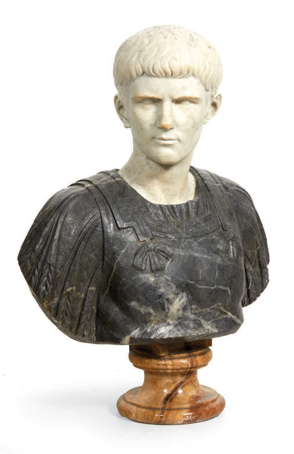 Italian School, 20th Century | Buste d'empereur romain Marbres blanc et ...