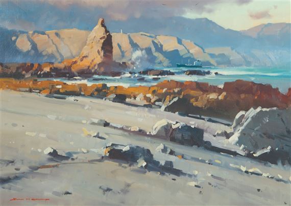 John Crump | Early Light on Pencarrow, Wellington Heads | MutualArt