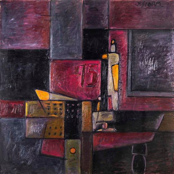 Juan Storm | NATURALEZA MUERTA CON BOTELLA (1995) | MutualArt