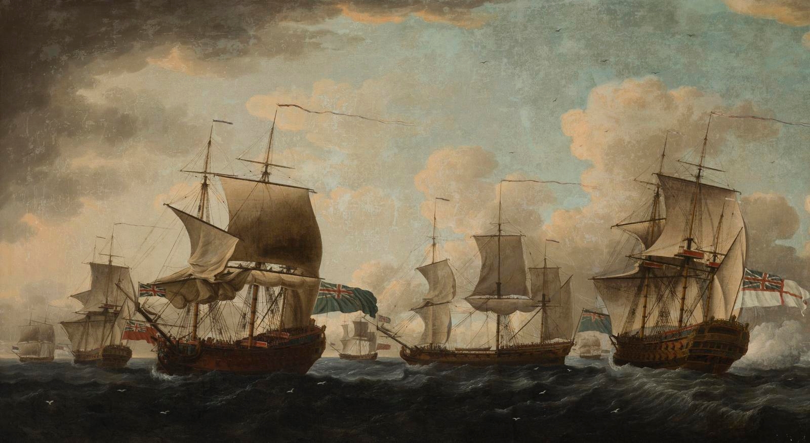 Robert Cleveley | Admiral Rodney's Fleet Deploying on the West Indies ...