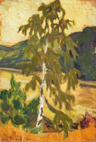 Helmer Osslund | Björk vid vattendrag | MutualArt