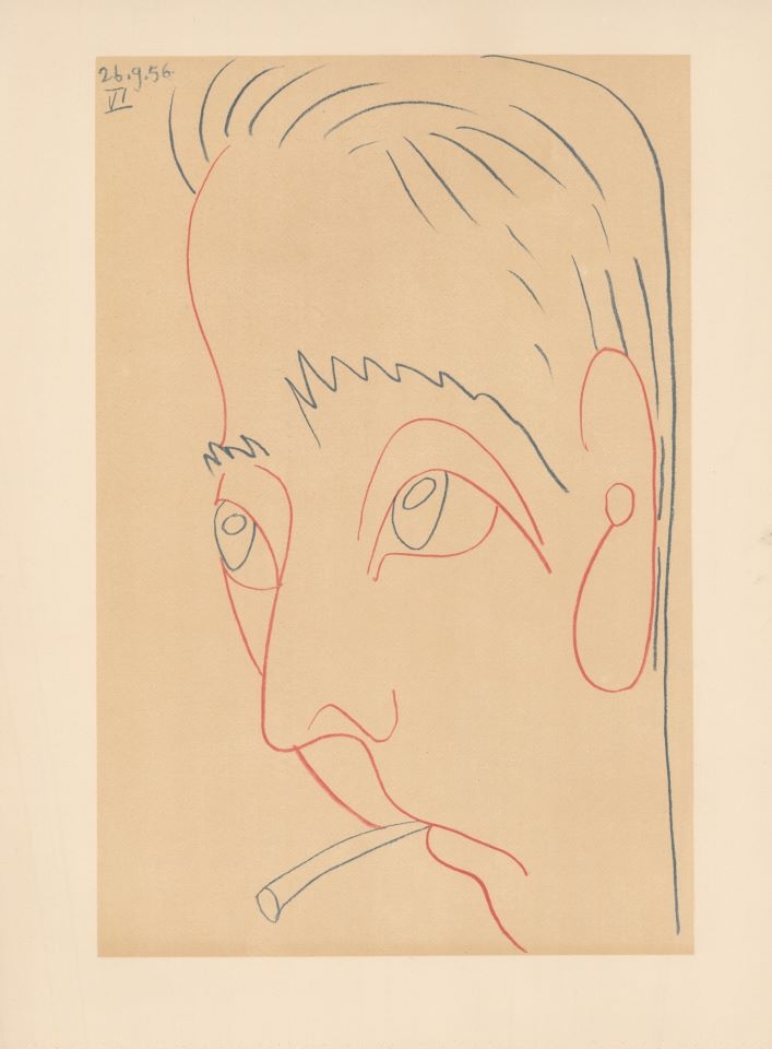 Pablo Picasso | Portrait de Jacques Prévert (1956) | MutualArt