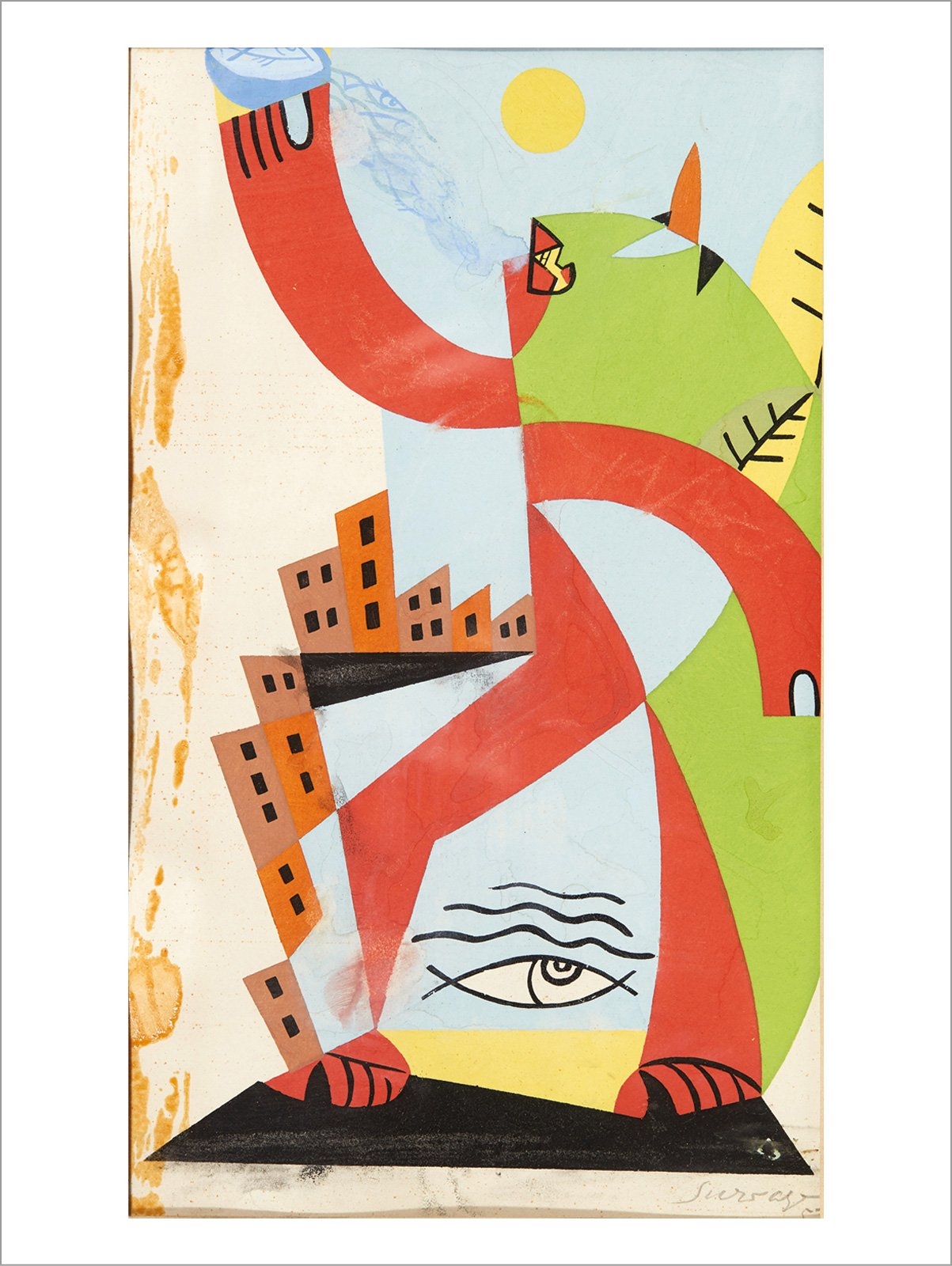 Léopold Survage | Personnages dans la rue (1957) | MutualArt