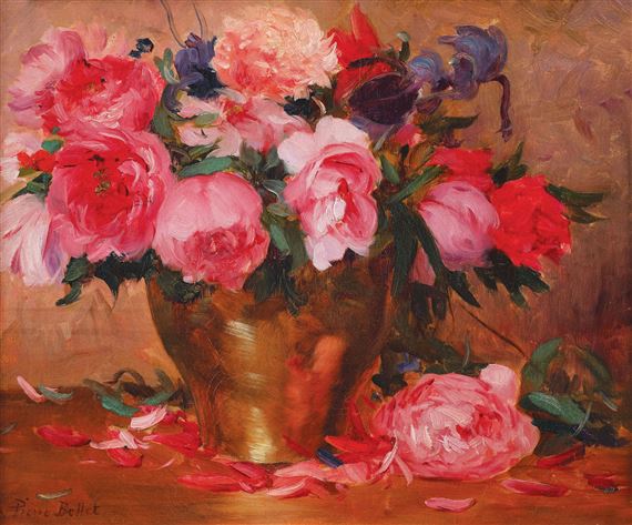 Pierre Auguste Bellet | Bujori | MutualArt