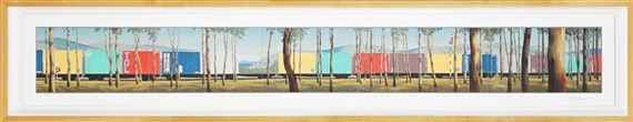 Jeffrey Smart | Container Train in the Landscape, 1983 - 1984 (1983 ...