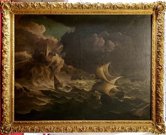 Van Eertvelt Andries | The Holy League's fleet lying off a harbour ...