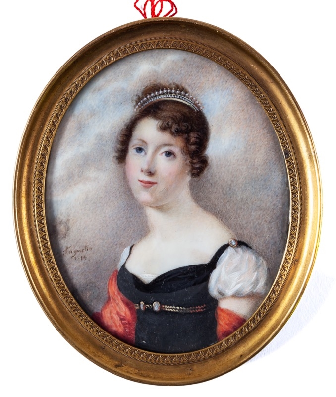 Jean-Baptiste-Jacques Augustin | Miniatur Portrait des Thomas Weld in blauer Jacke, nach rechts ...