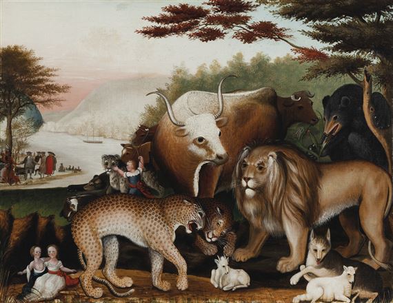 Edward Hicks | Peaceable Kingdom (1844 - 1846) | MutualArt