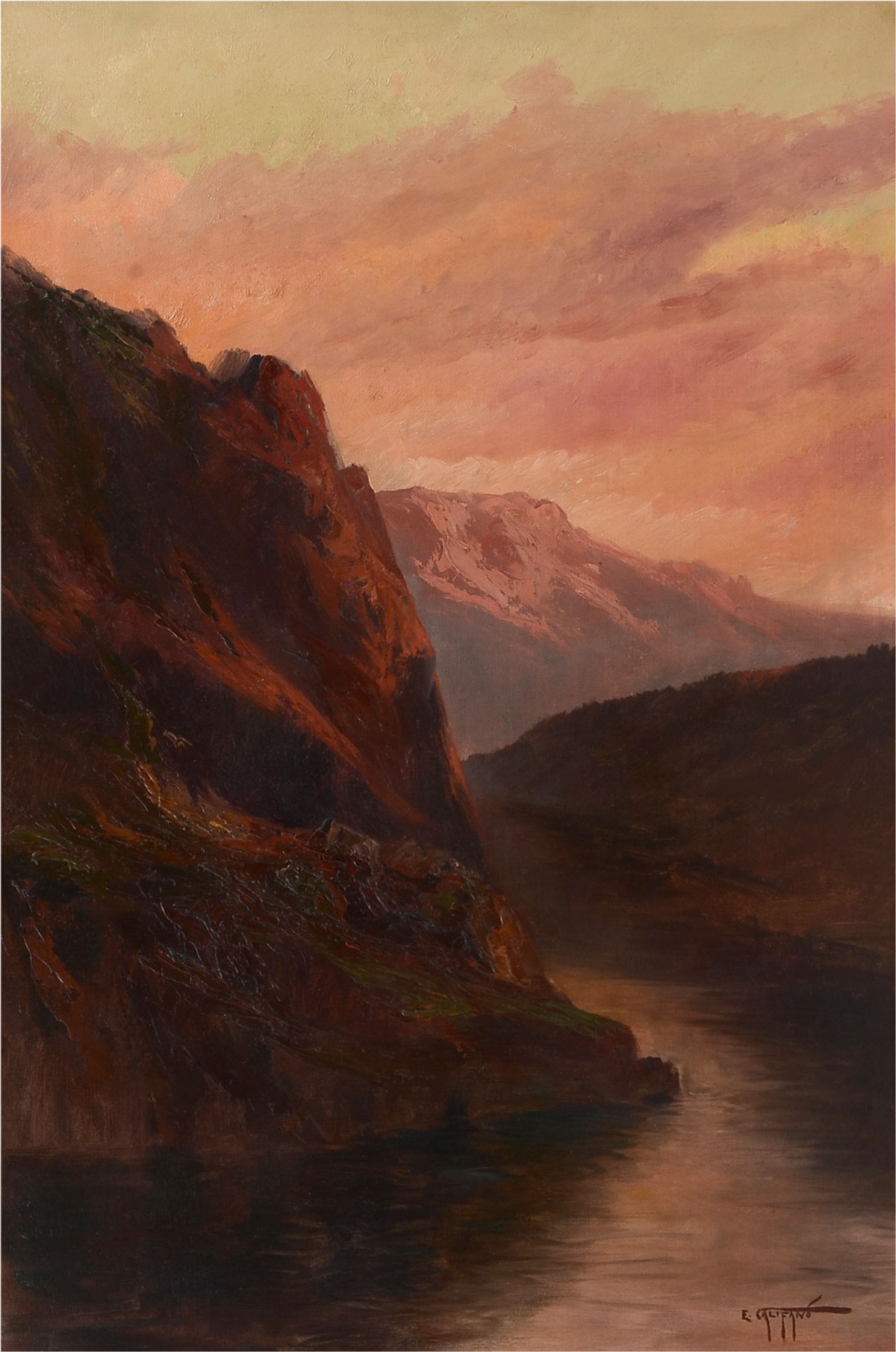 E. Califano | Western Mountain River Landscape | MutualArt