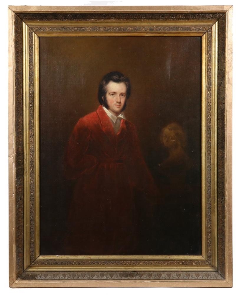 Charles Loring Elliott | The Student, Portrait of Young Man with Marble ...