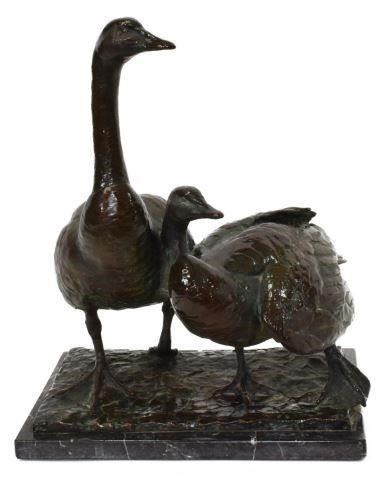 Walter Matia | BRONZE SCULPTURE OF GEESE (1988) | MutualArt