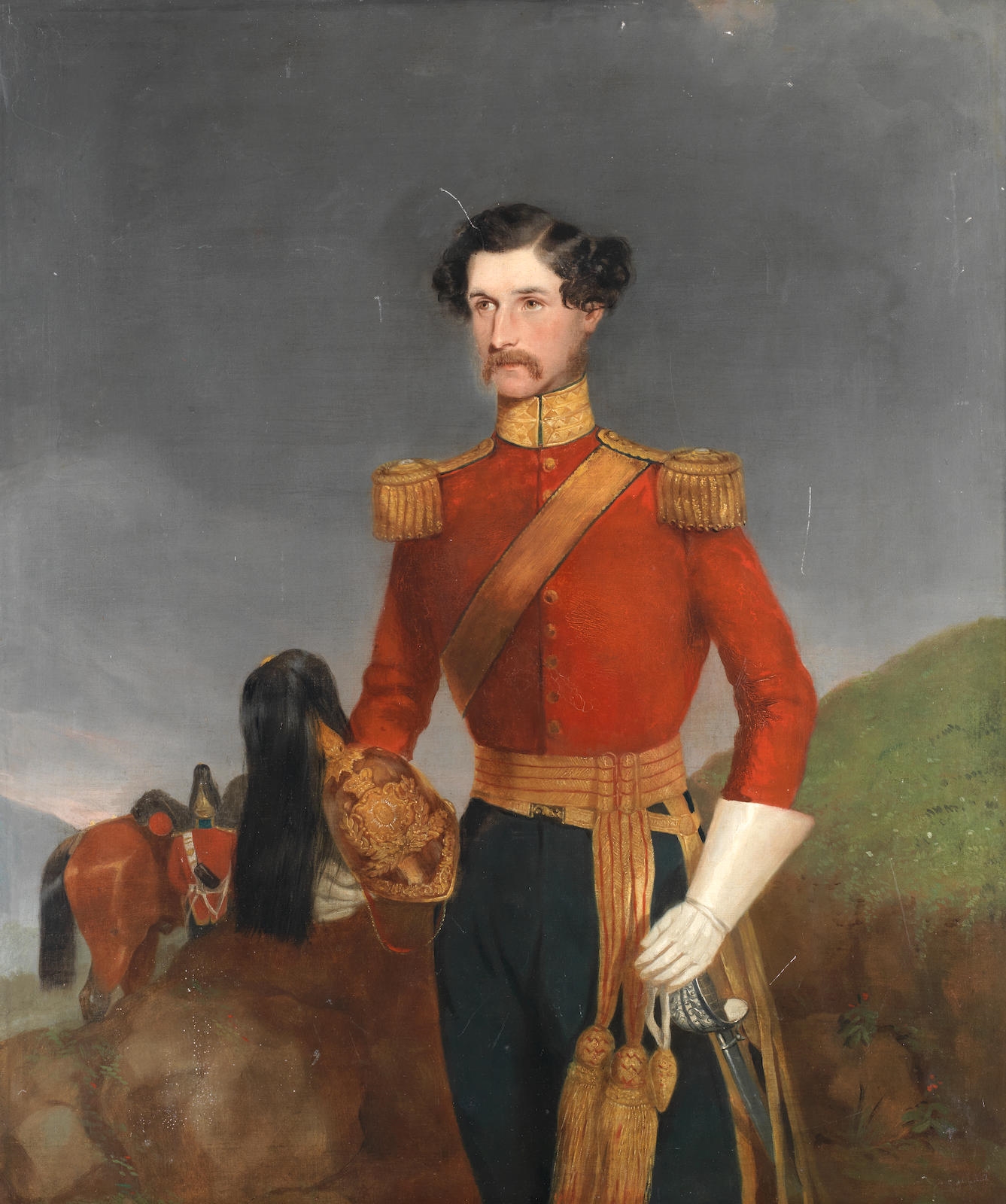 British School, 19th Century | Three quarter-length portrait of an ...