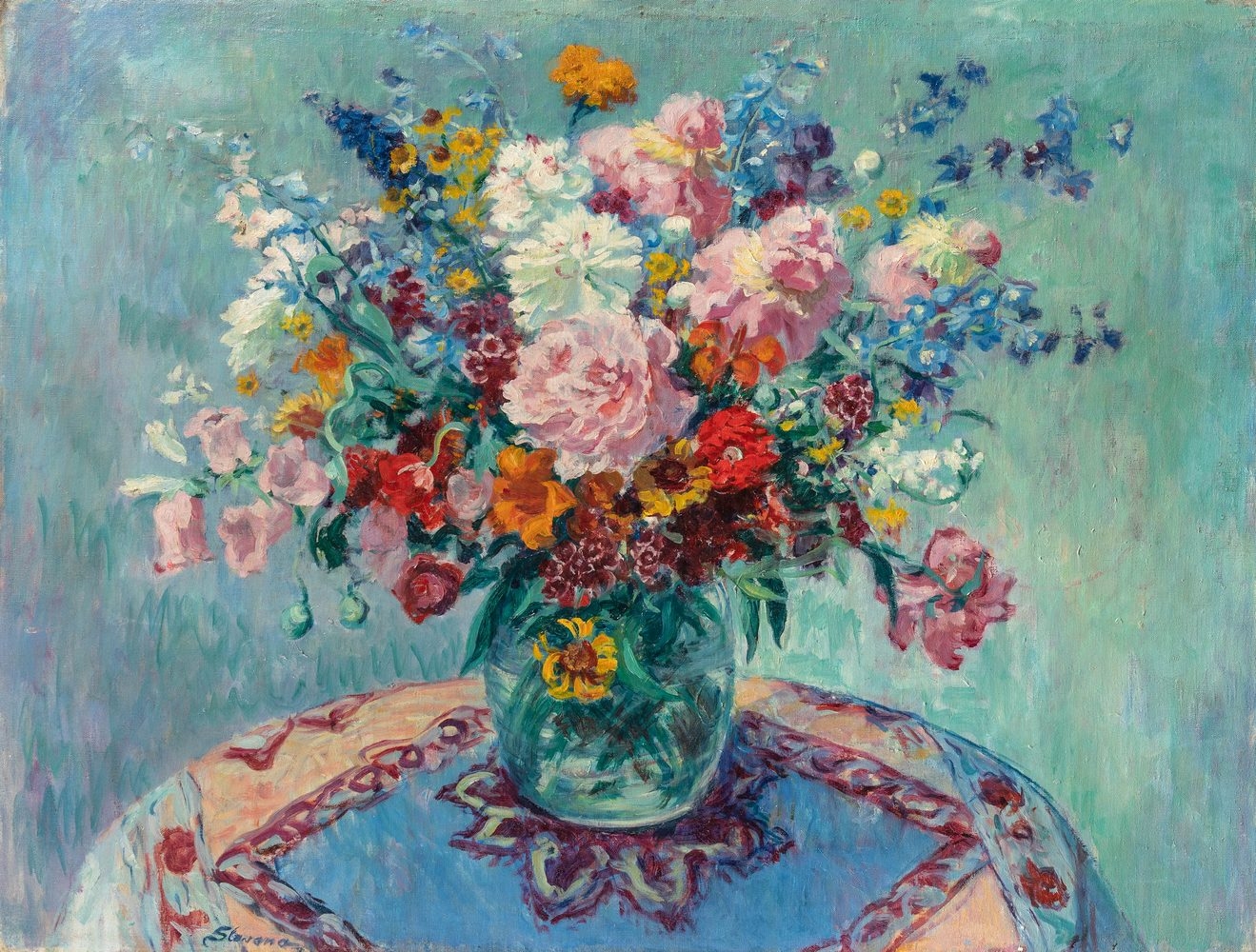 Maria Slavona | Sommerblumenstrauß | MutualArt