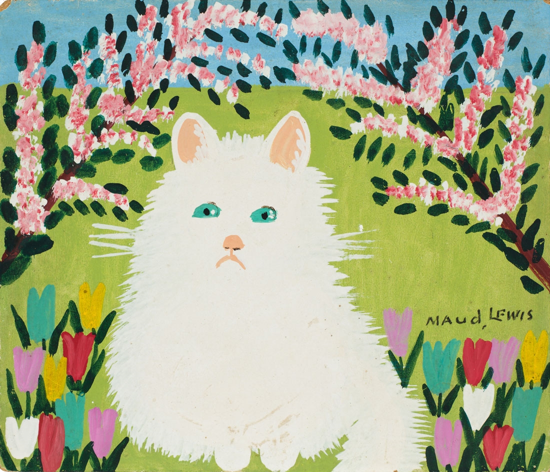 Maud Lewis | White Cat (1960 - 1964) | MutualArt
