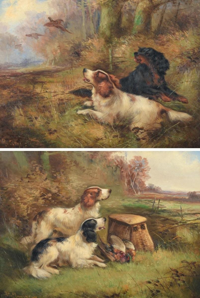 Robert Cleminson | Two Works: Landscape with Hunting Dog | MutualArt