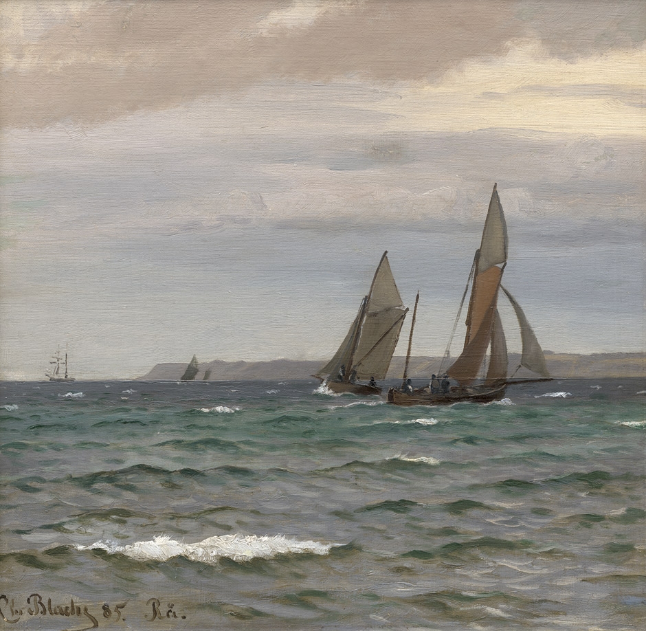 Christian Blache | Segelschiffe bei Raa in Helsingborg (1885) | MutualArt