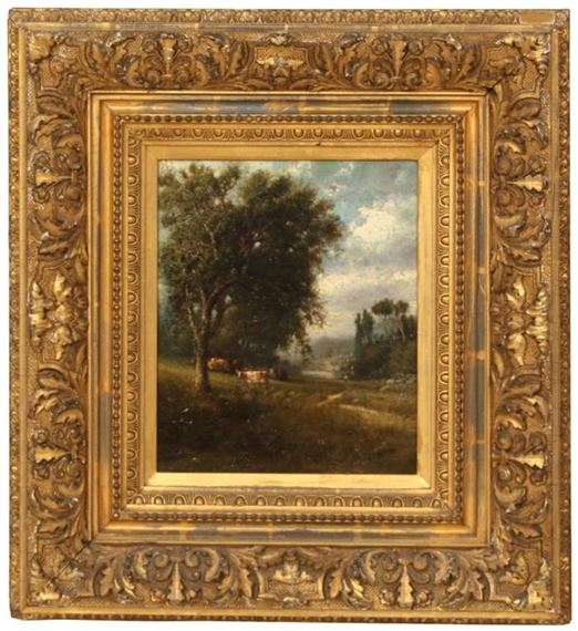 Patrick Vincent Berry | Landscape painting with cows in a field | MutualArt