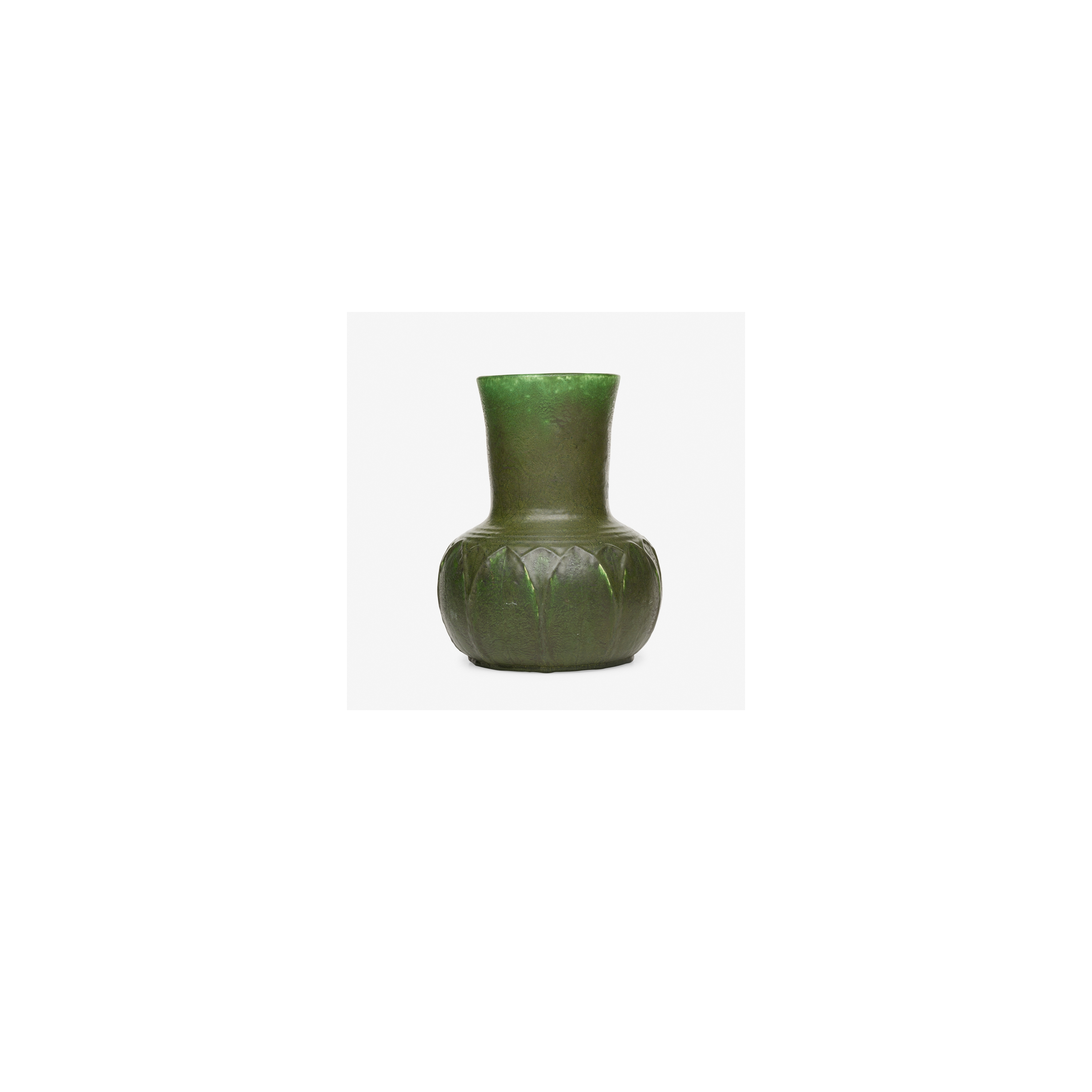 Norma Pierce | large vase with leaves; USA, (1904 - 1910) | MutualArt