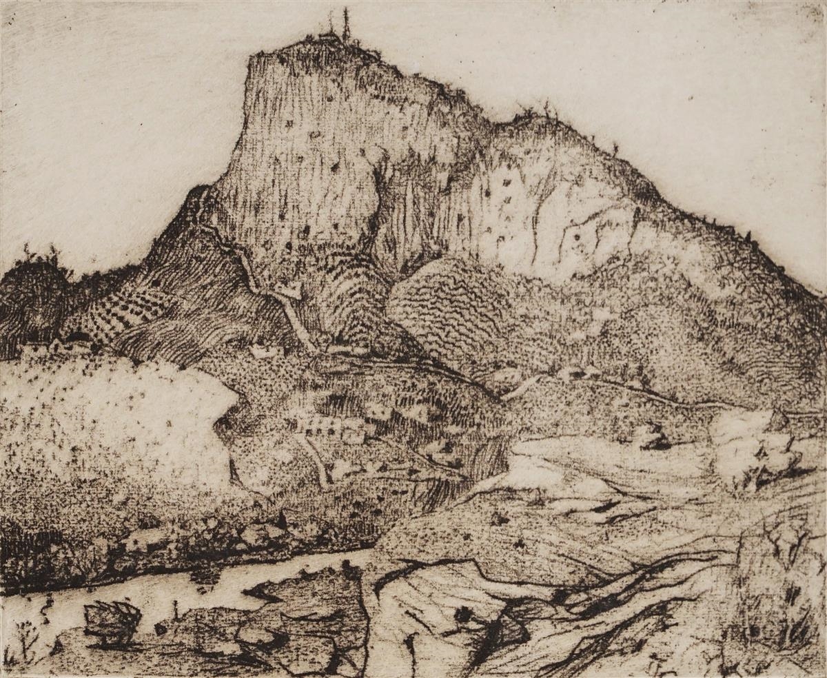 Lloyd Rees | View of Tasmanian Mountain | MutualArt