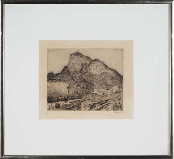 Lloyd Rees | View of Tasmanian Mountain | MutualArt
