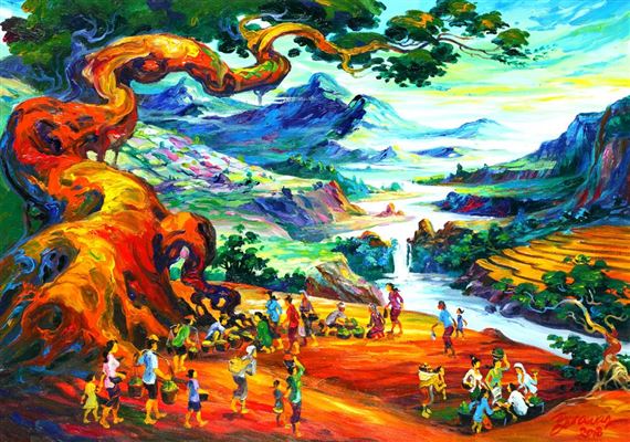 Gunawan Bagea | Pemandangan Di Bawah Pohon (2018) | MutualArt