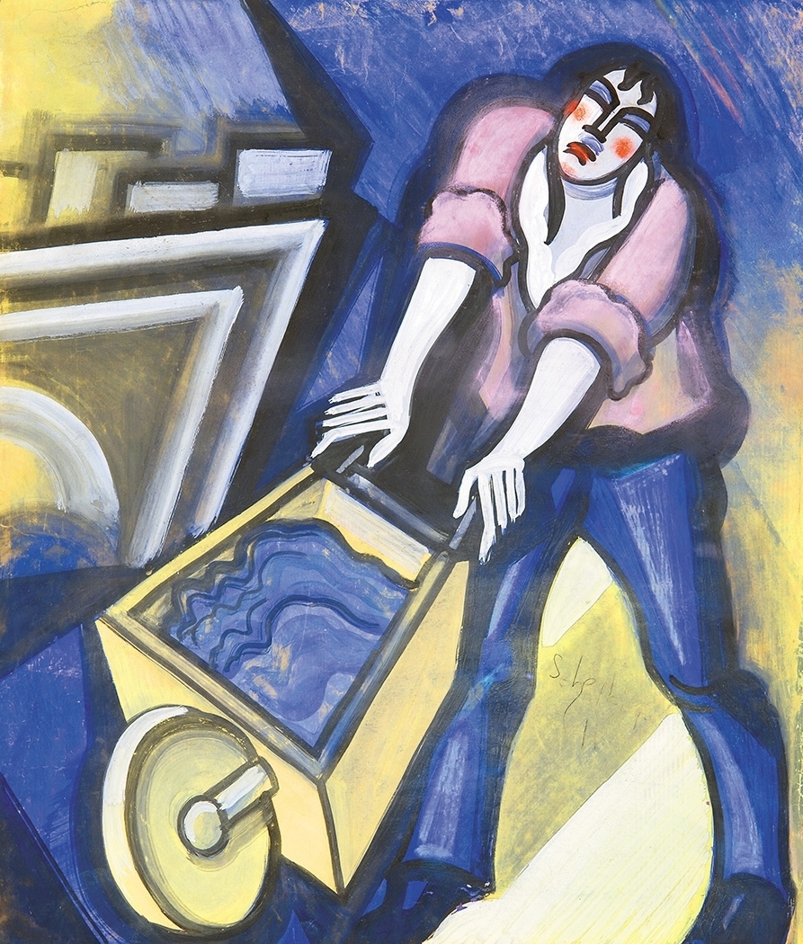 Hugó Scheiber | Portrait of Alexandra Alexandrova Exter (1926) | MutualArt