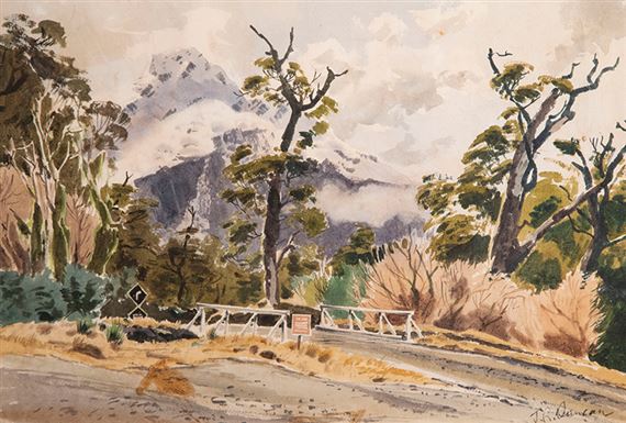 J Duncan | Rural Road with Mountainous Landscape | MutualArt