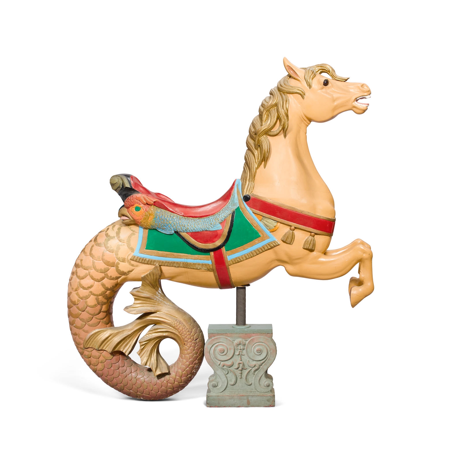 Daniel Müller | A Polychromed Carved Wood Carousel Hippocampus with ...