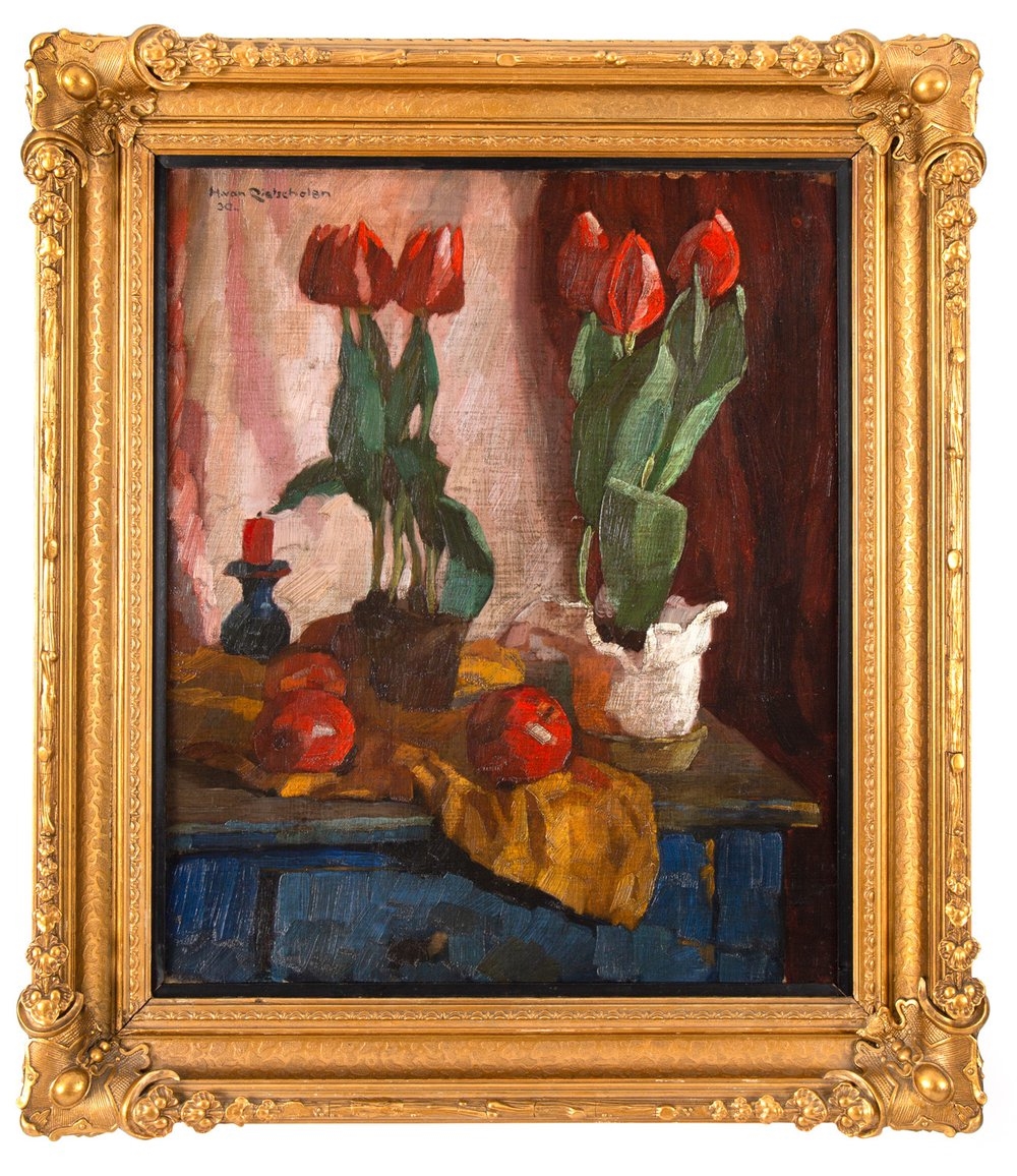 Hermann van Rietschoten | Still life with tulips (1930) | MutualArt
