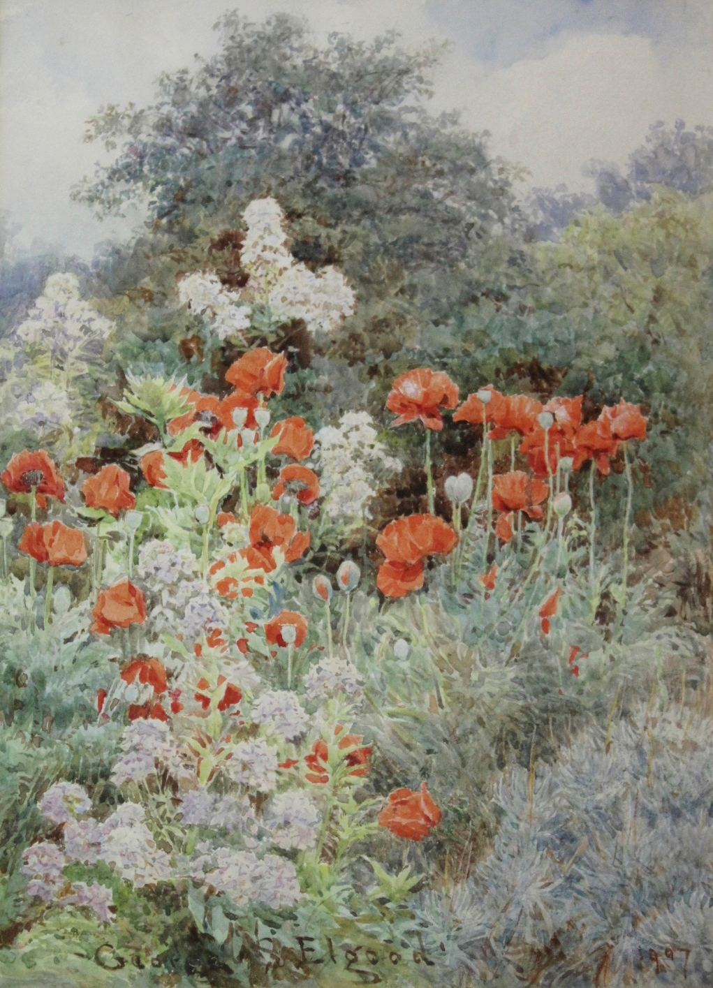 George Samuel Elgood | ORIENTAL POPPY AND SWEET ROCKET (1907) | MutualArt