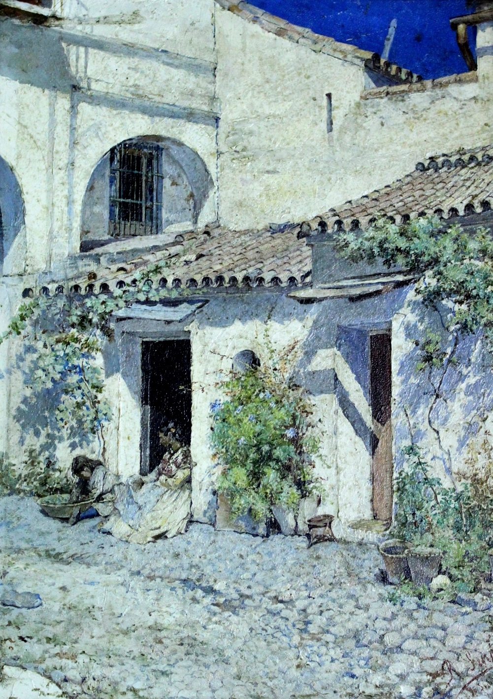 Rafael Senet | A SUNNY CORNER OF THE COURTYARD | MutualArt