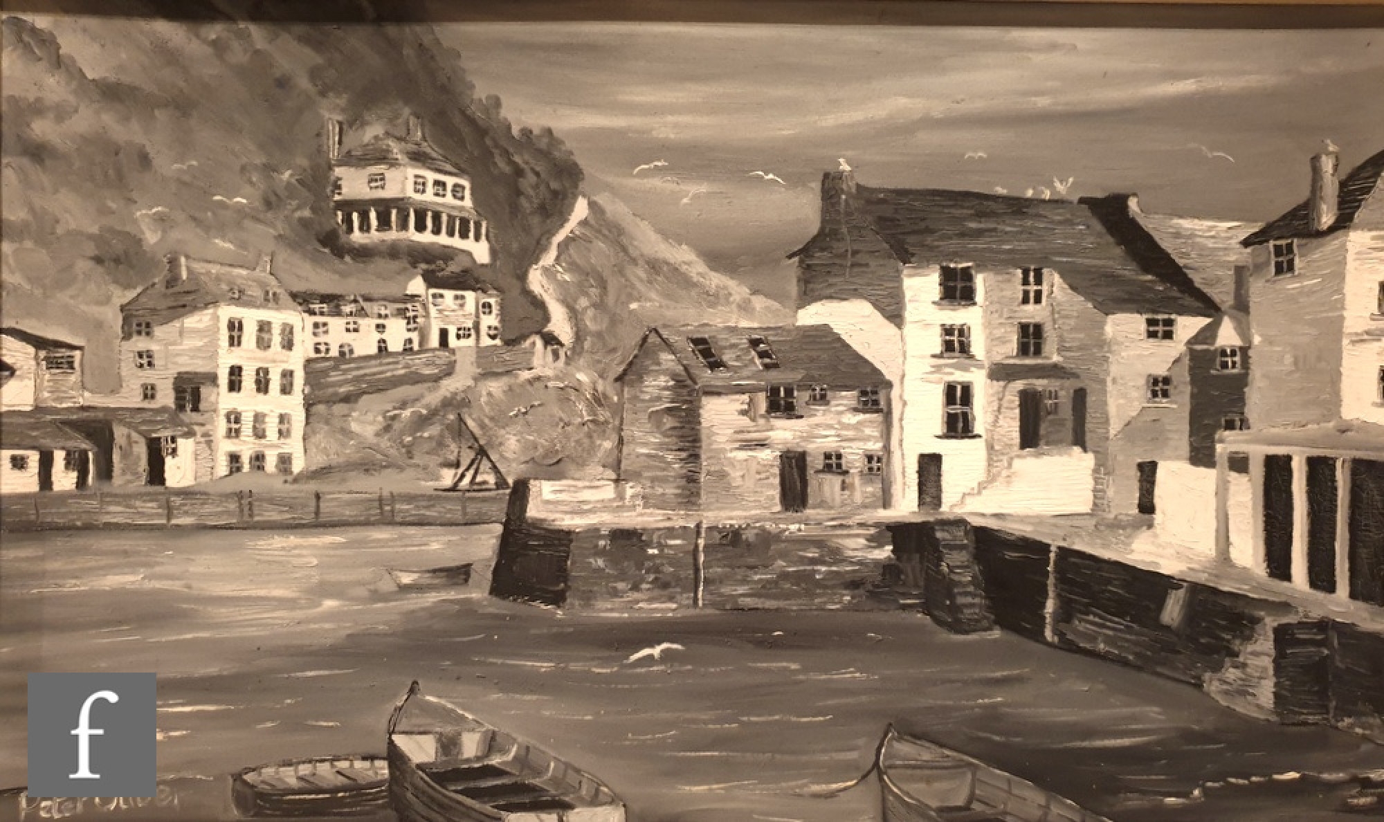 Peter Oliver | 'Polperro Harbour' (1973) | MutualArt