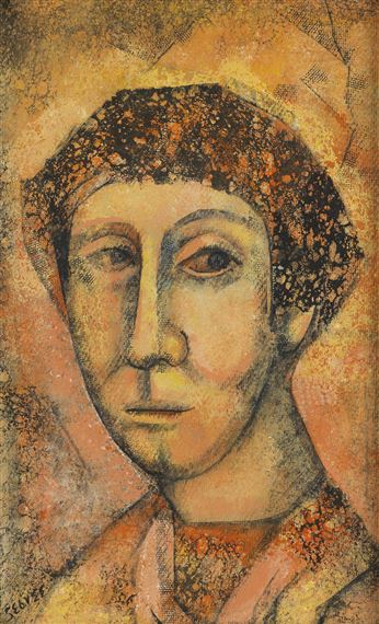 Charles Sebree | Untitled (Portrait) (1955 - 1960) | MutualArt