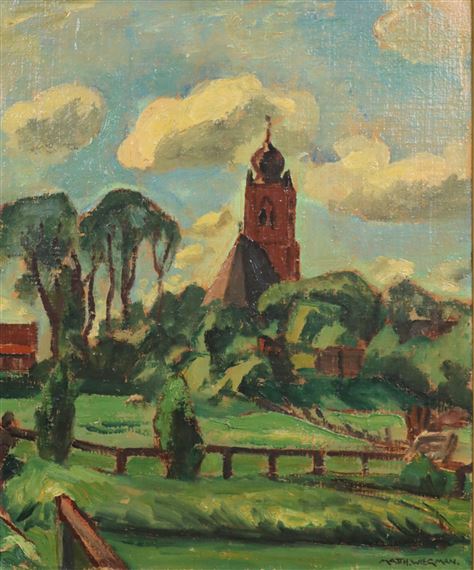 Mathieu Wiegman | Een kerkdorp | MutualArt