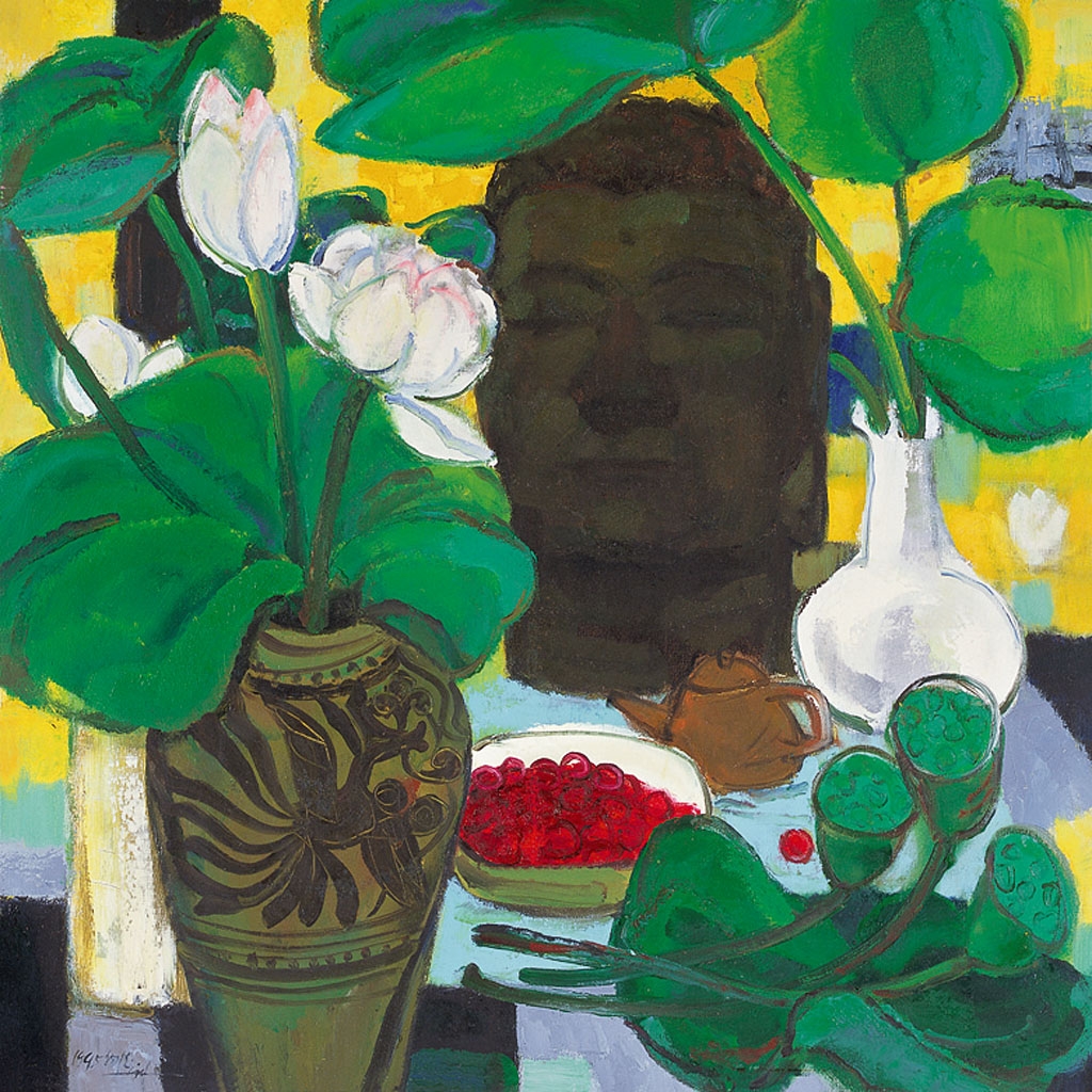 Chen Junde | BUDDHA AND LOTUS (1995) | MutualArt